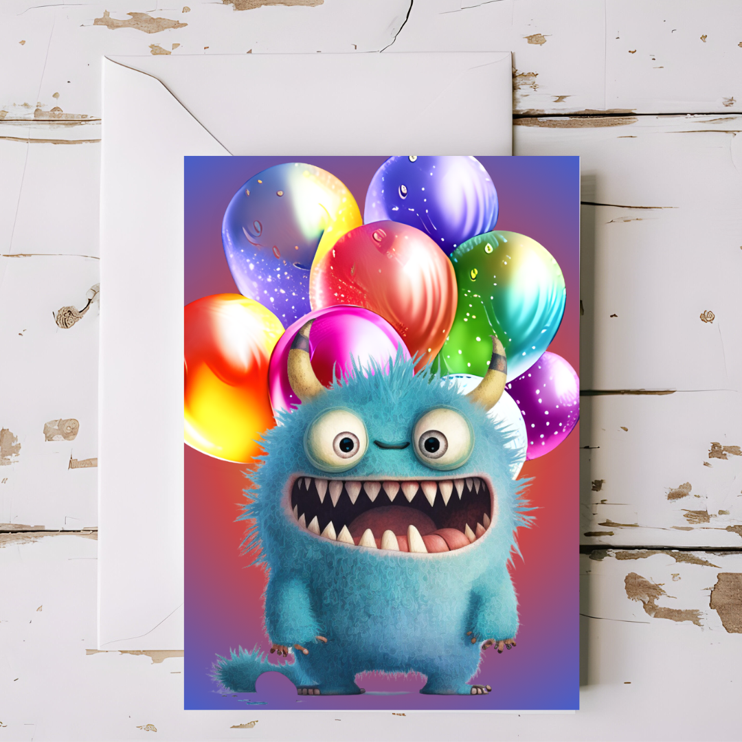 Monster Kids Greeting card with envelope - printable – kissmypatootie