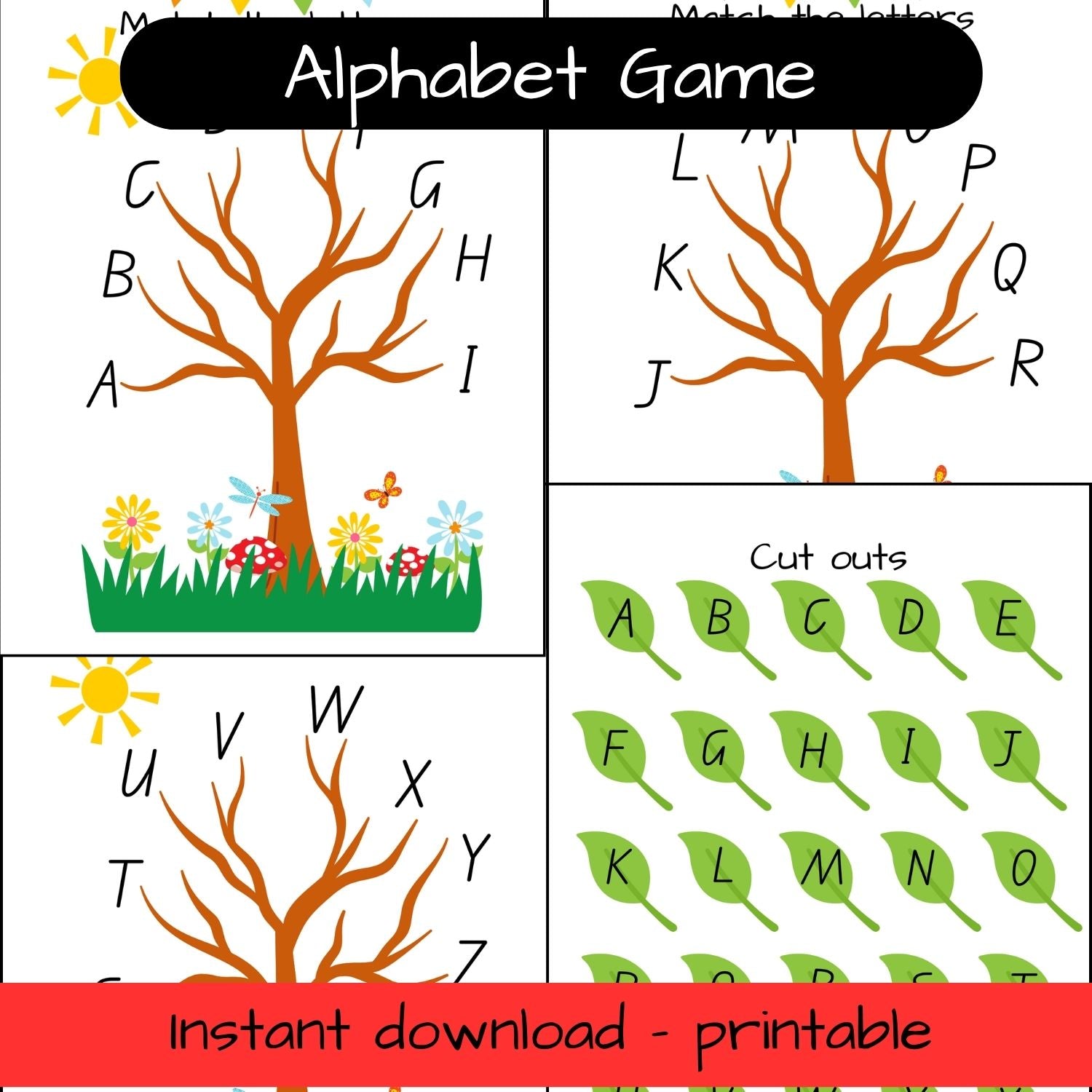 Printable Woodland Animal activity sheets - alphabet – Kiss My Patootie
