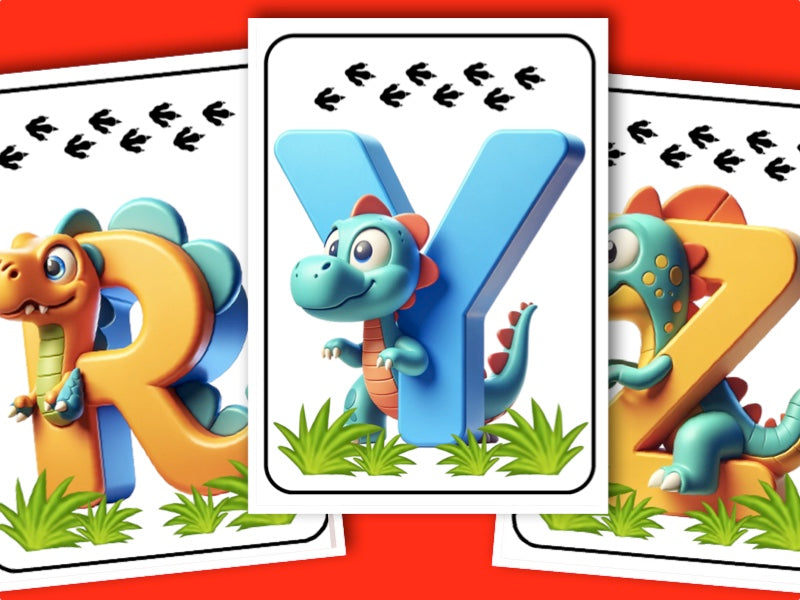 Printable Dinosaur Alphabet activity - matching game – kissmypatootie