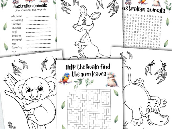 Printable Australian Animals bundle - 13 activities – kissmypatootie