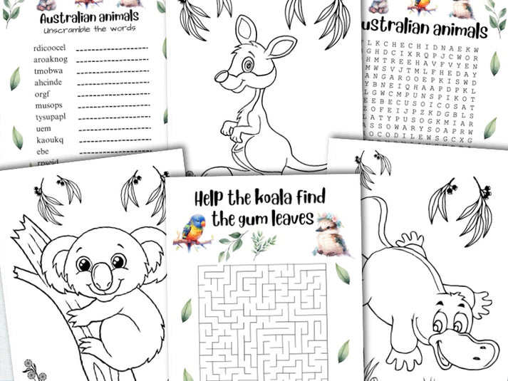 Printable Australian Animals bundle - 13 activities – kissmypatootie