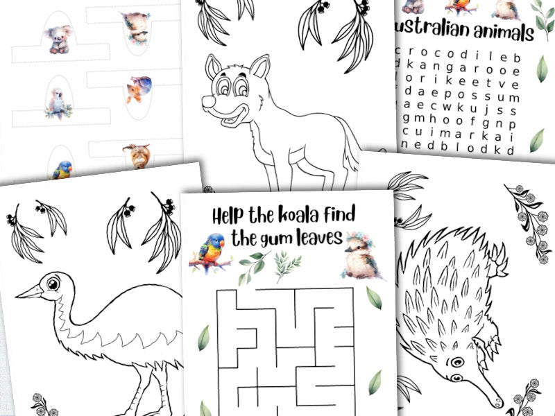 Printable Australian Animals bundle - 13 activities – kissmypatootie