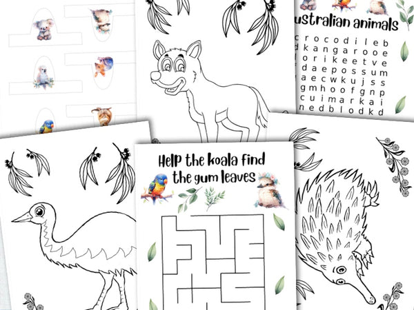 Printable Australian Animals bundle - 13 activities – Kiss My Patootie