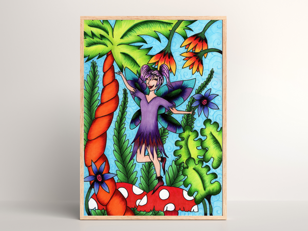 Printable kids wall art - dancing pixie – kissmypatootie